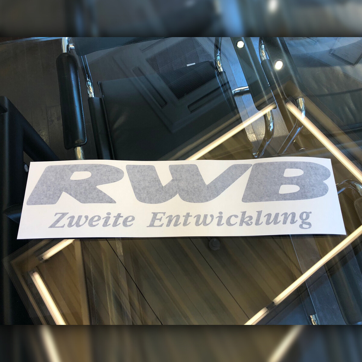 RWB Rear wing sticker Black