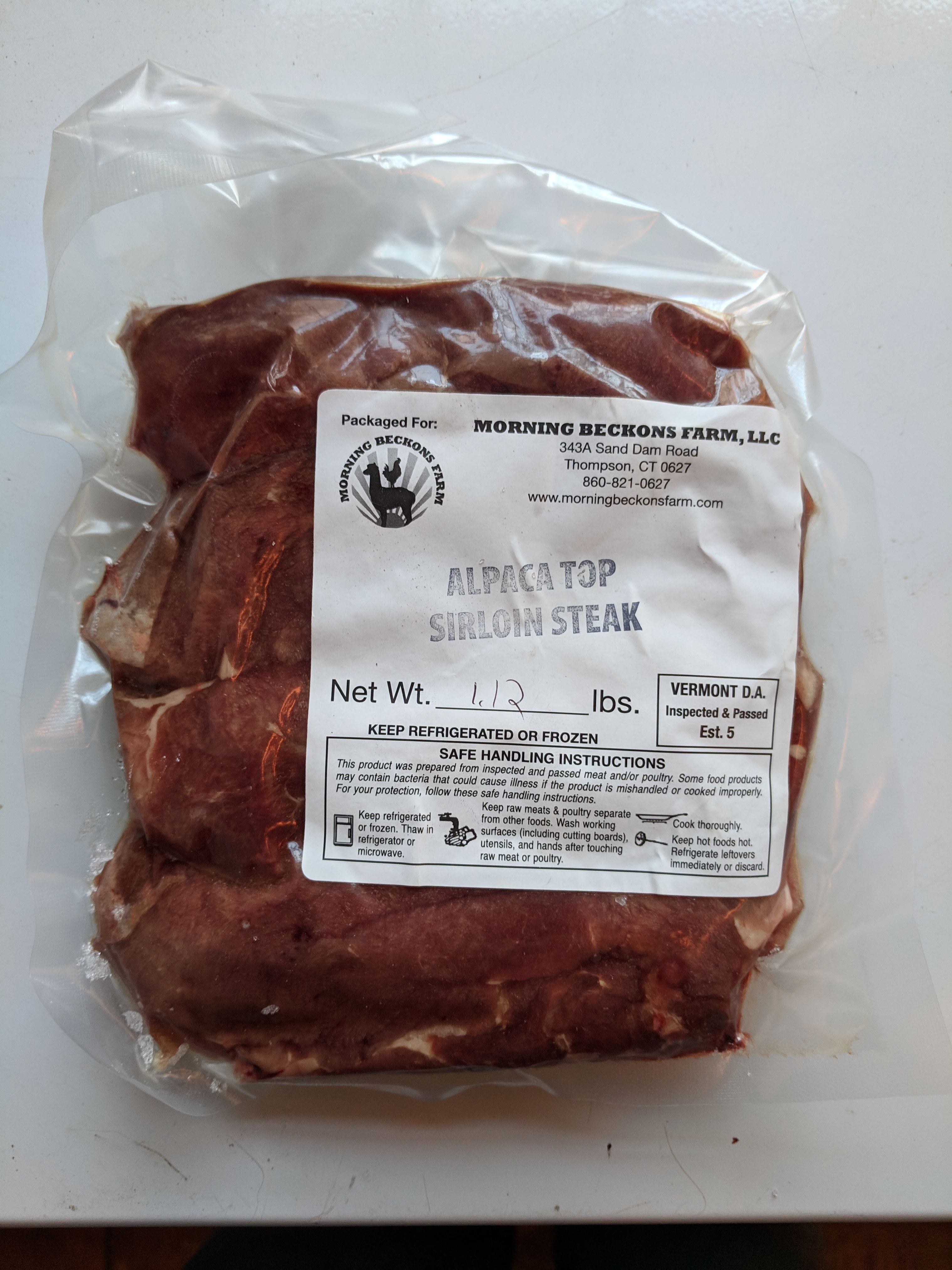 Alpaca - flash frozen meat