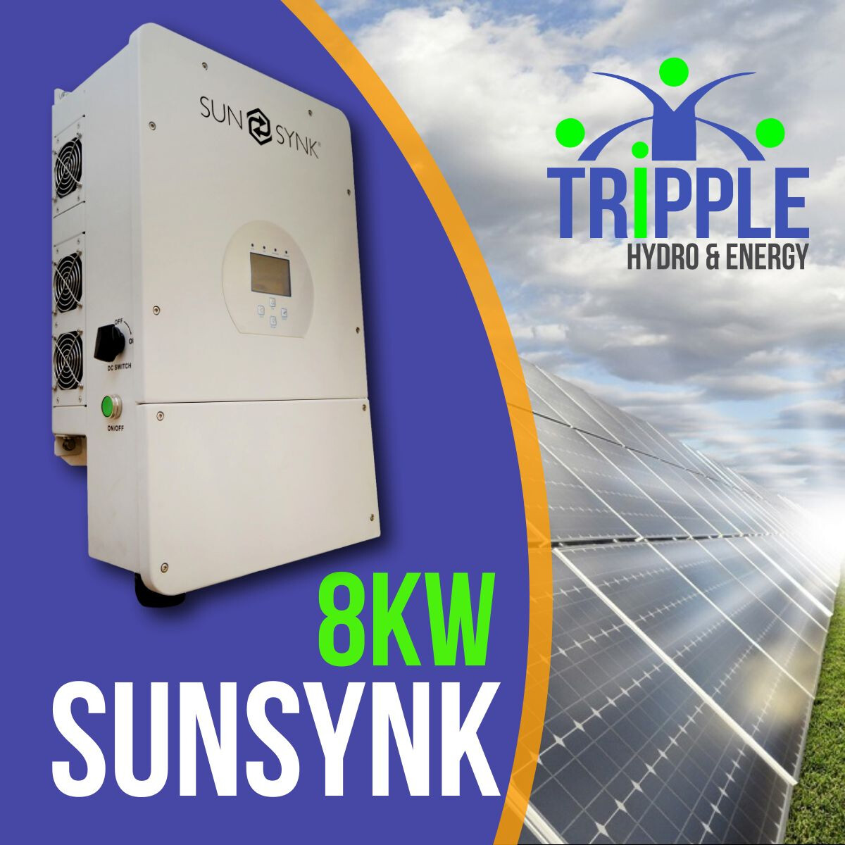 SunSynk 8KW Inverter | 8.8 KW Hybrid Solar Inverter