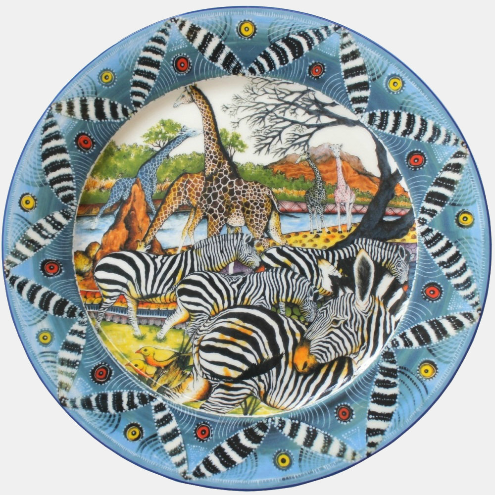 Dinner Plate 11.5" Zebra