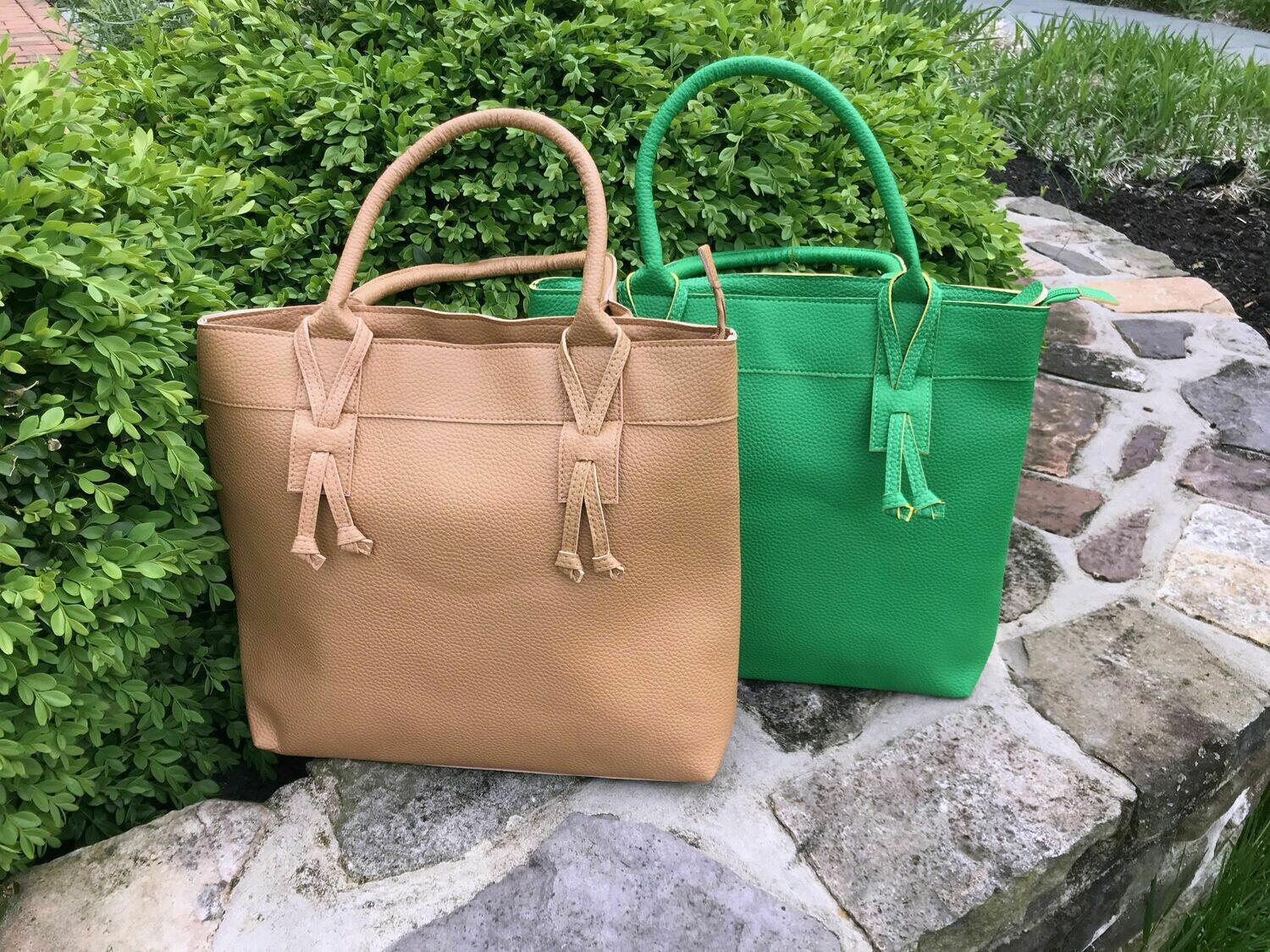 Monogrammed Houston Vegan Leather Purse
