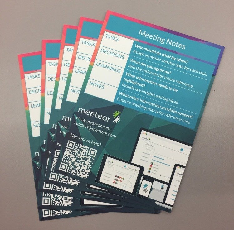 Meeting Postcard Cheat Sheet (Set of 10)