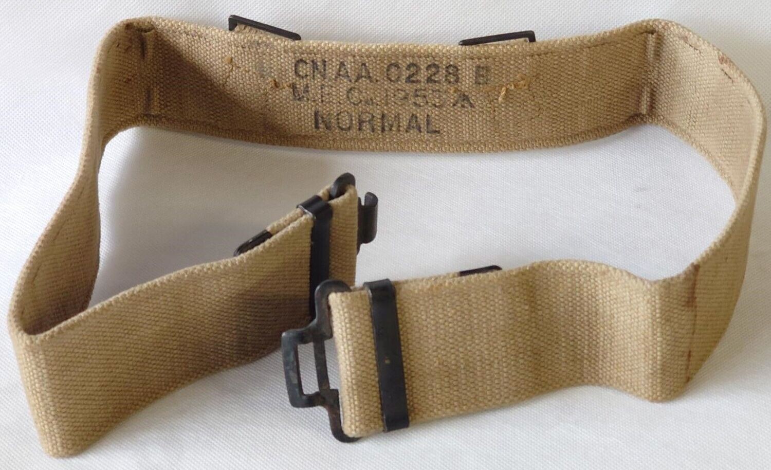 Original 1955 Dated British Army 1937 Pattern Webbing Belt Size Normal