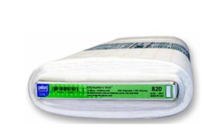 Vliselin med påtegnet 1 inch ruter m/lim