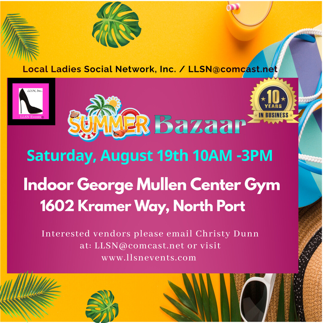 Summer Bazaar- Indoors in North Port, August 19th