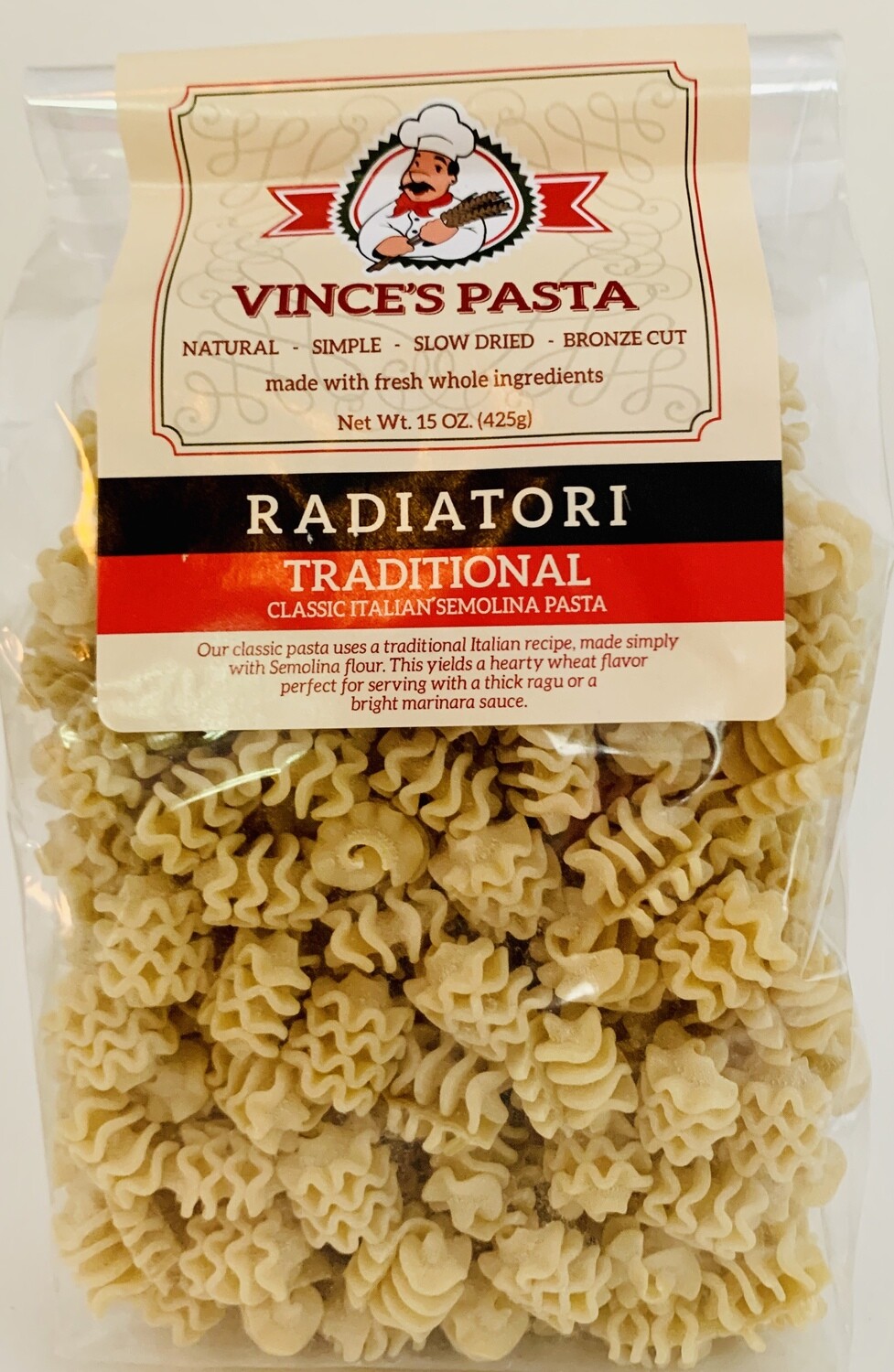 Vince's Traditional Radiatori Pasta
