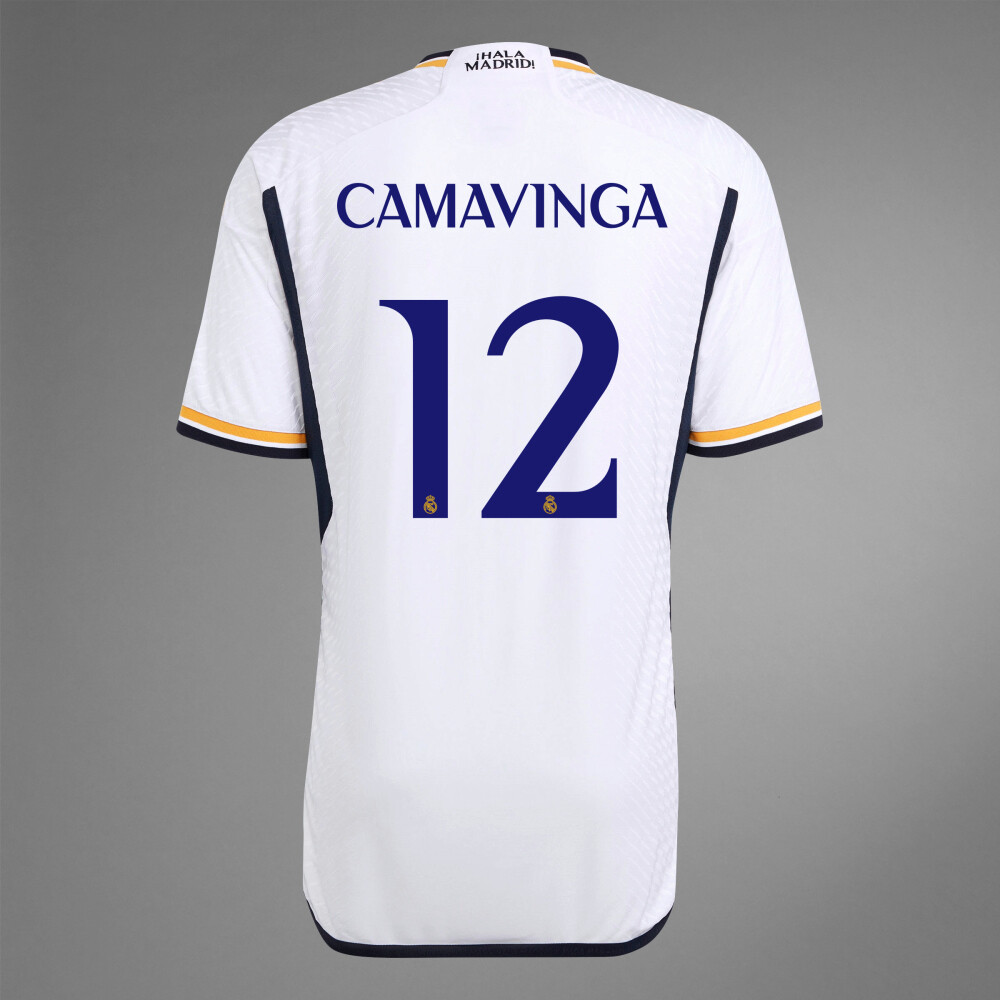 Real Madrid Home Eduardo Camavinga #12 Jersey Kit 2023/2024 (Player ...