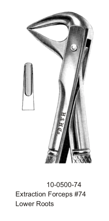 EXT FORCEP #74 LOWER ROOTS