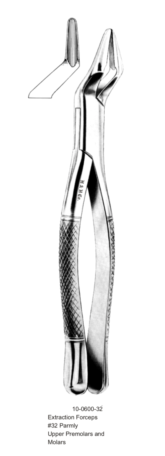 EXT FORCEP #32 UPPER PREMOLARS & MOLARS
