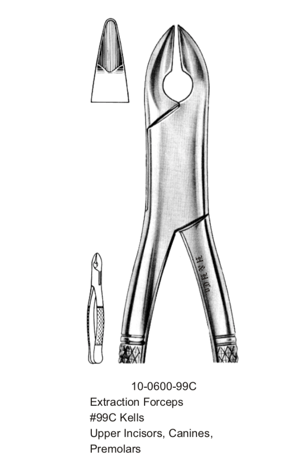 EXT FORCEP #99C UPPER INCISORS TO PREMOLARS