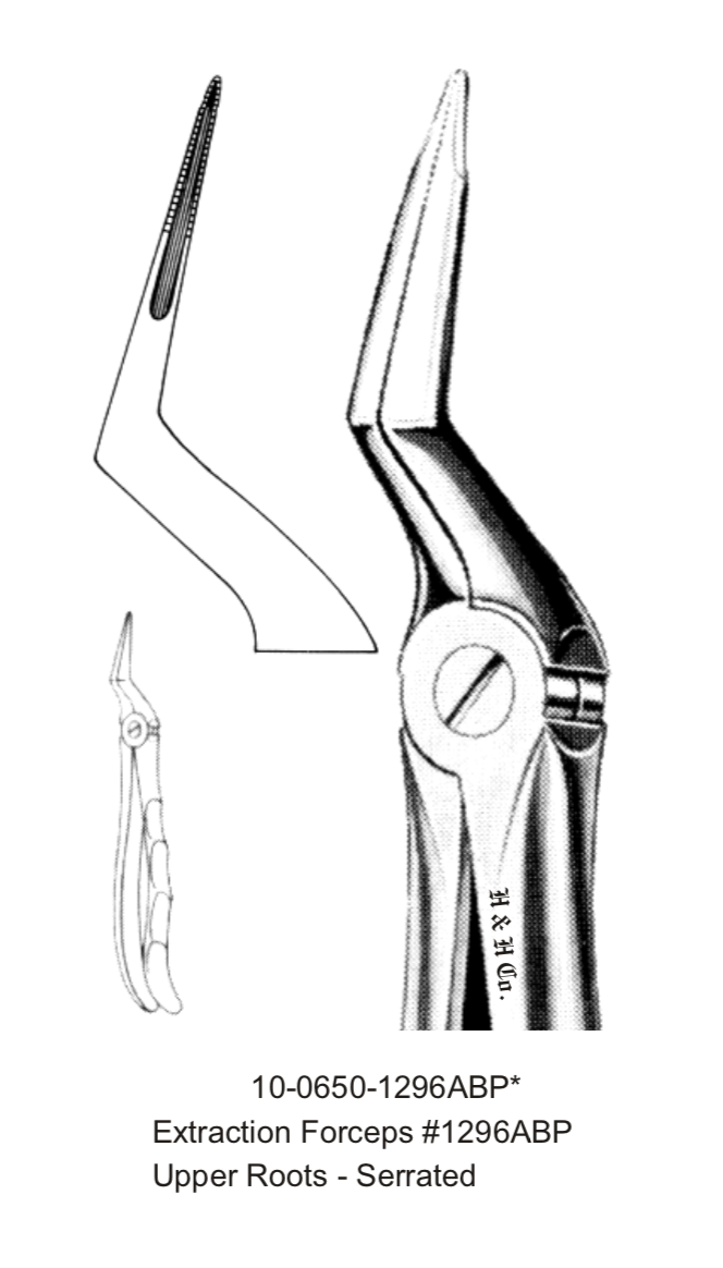 EXT FORCEP #1296ABP UPPER ROOTS