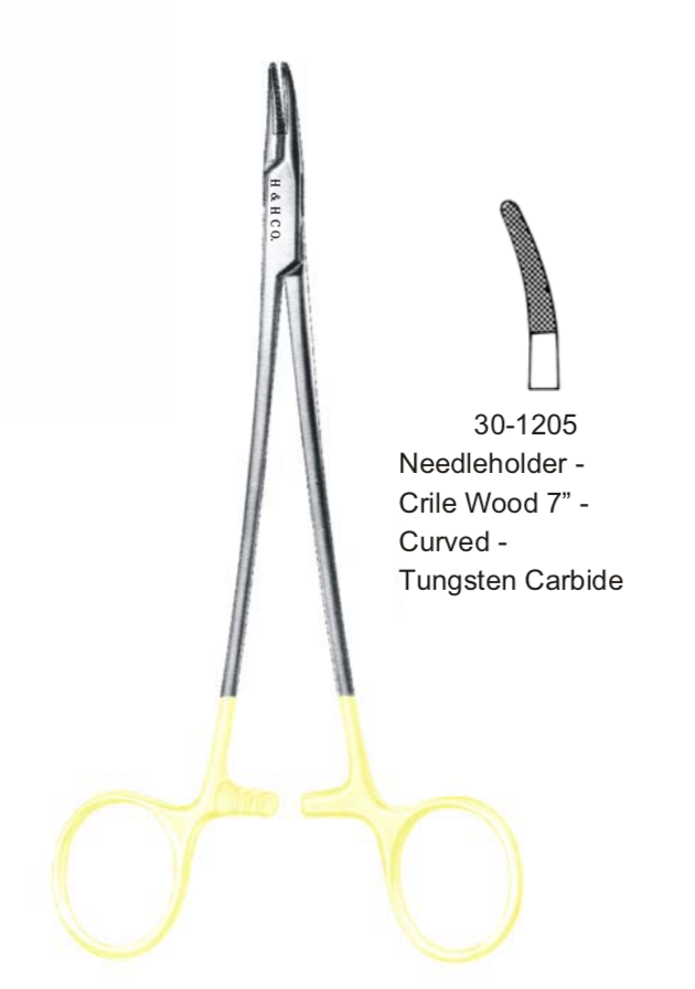 NEEDLE HOLDER - CRILE-WOOD-7"-CRV