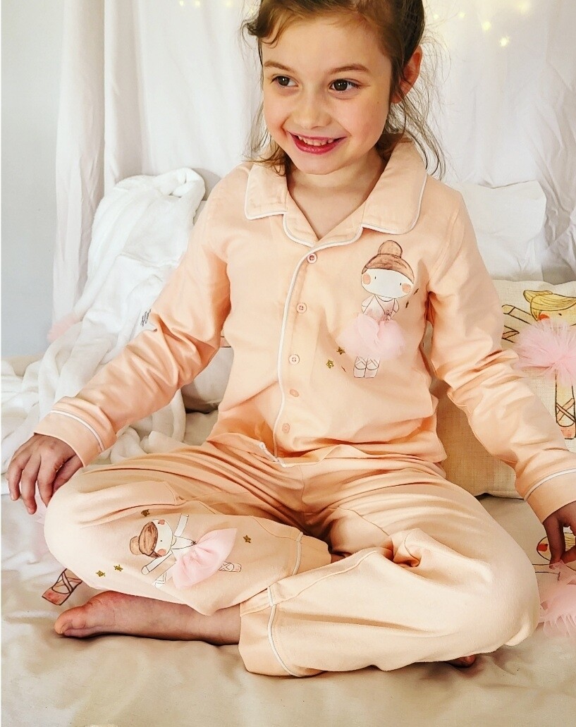 Ballerina brushed cotton pyjamas