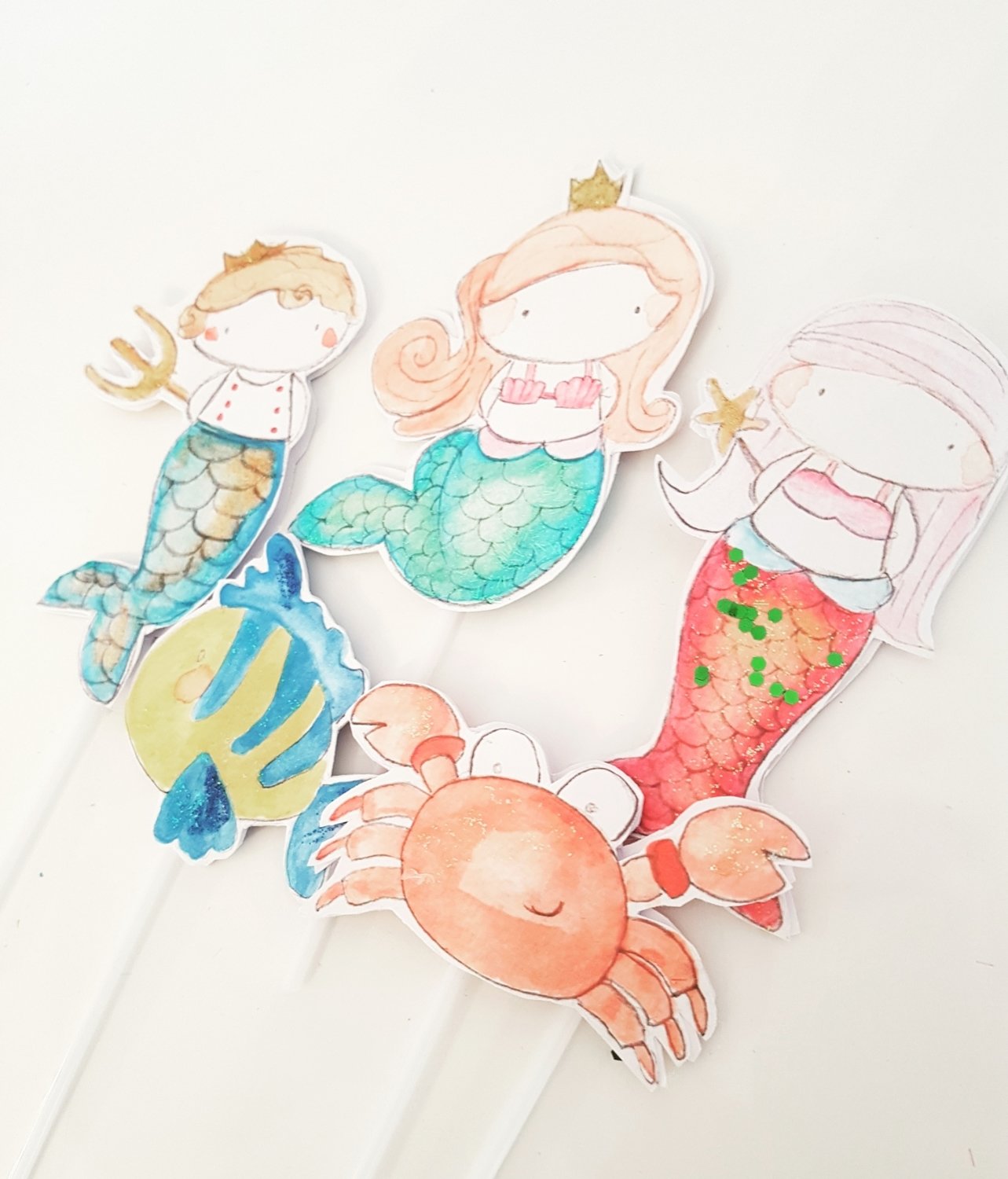 Mermaid puppet set