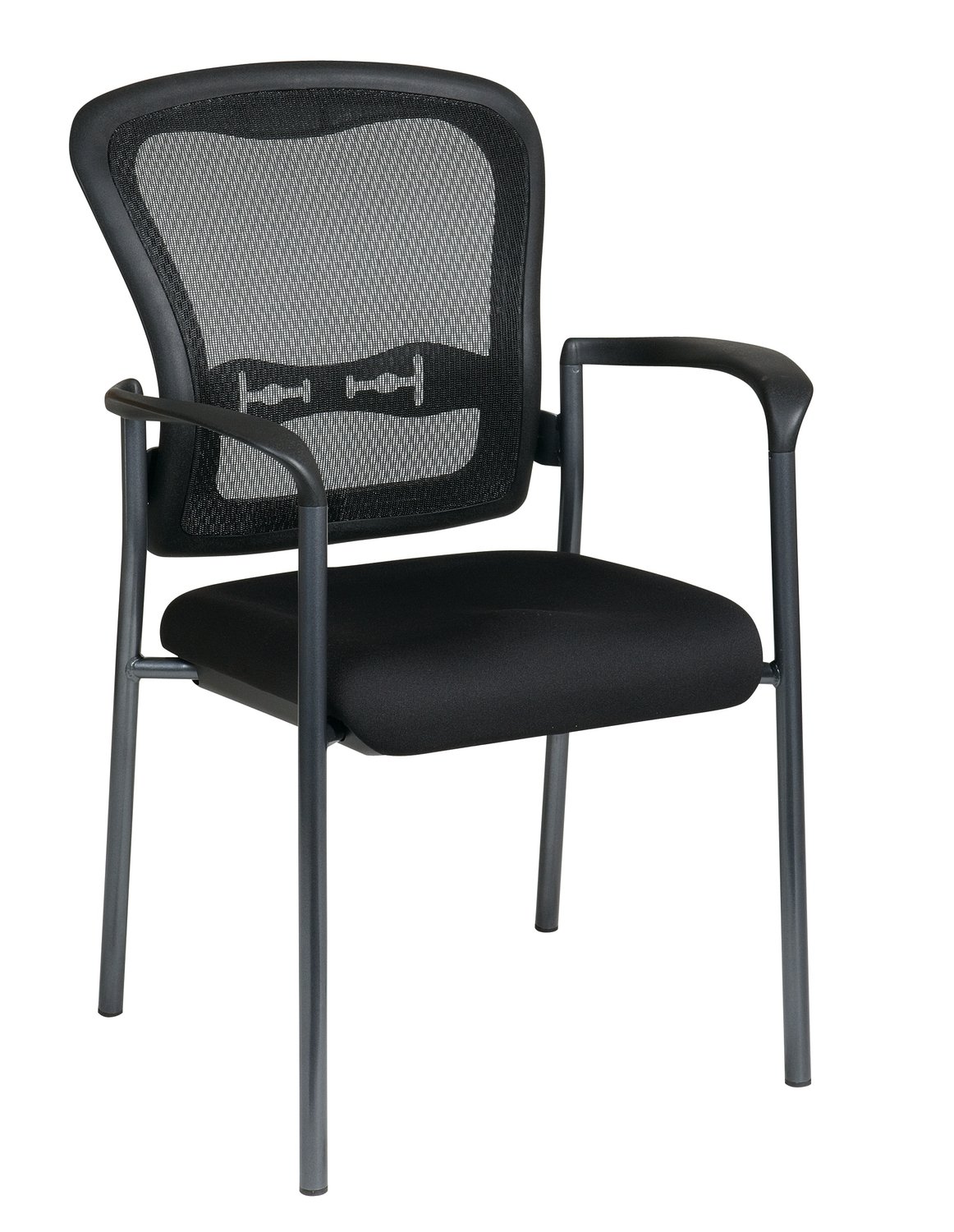 TITANIUM FINISH VISITORS CHAIR WITH ARMS AND PROGRID® BACK - Store - SCSISS