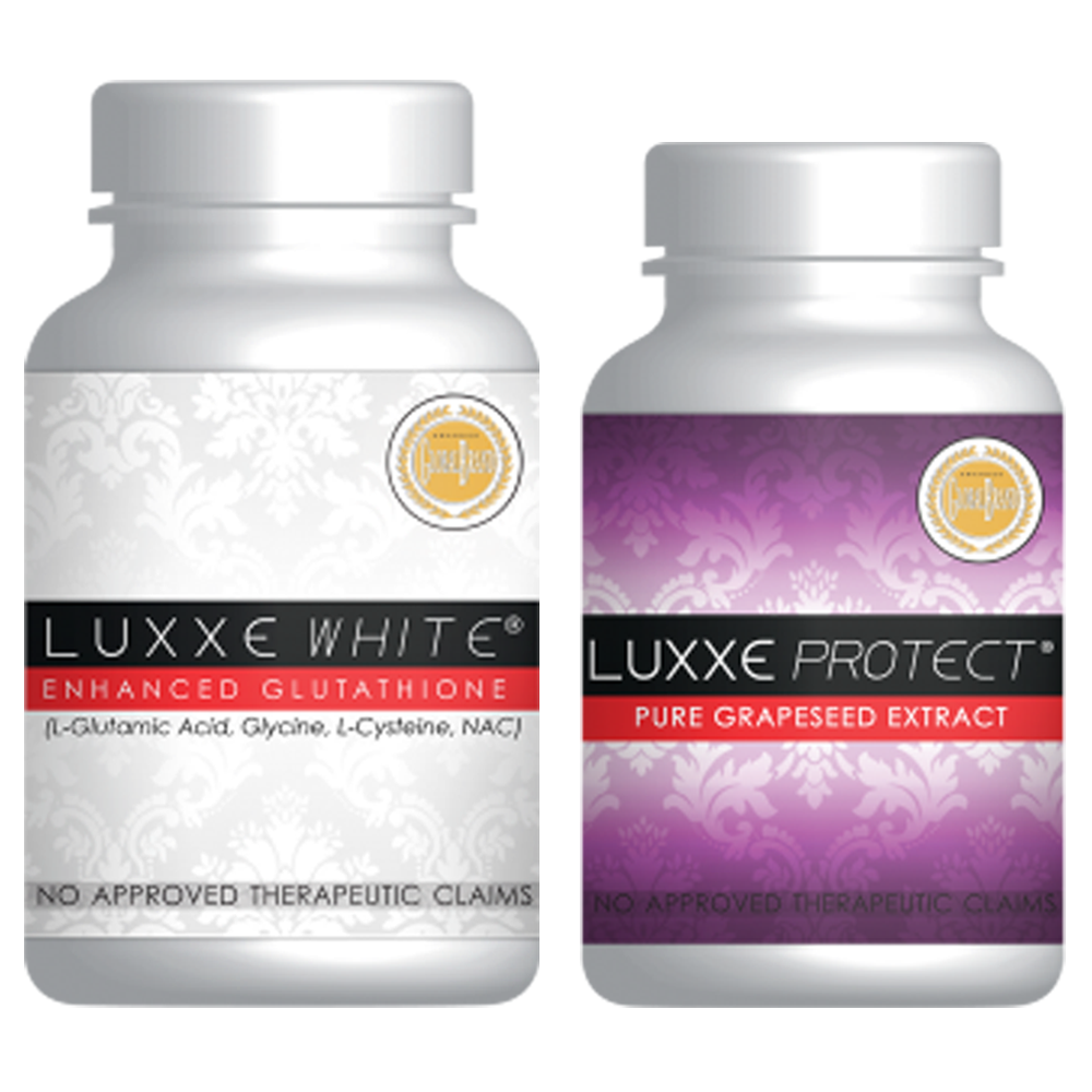LUXXE WHITE (Enhanced Glutathione) 60 Capsules 775mg + LUXXE PROTECT ...