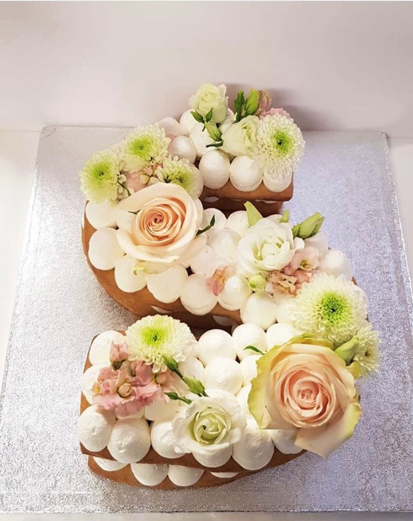 Fresh Flower Cream Cake