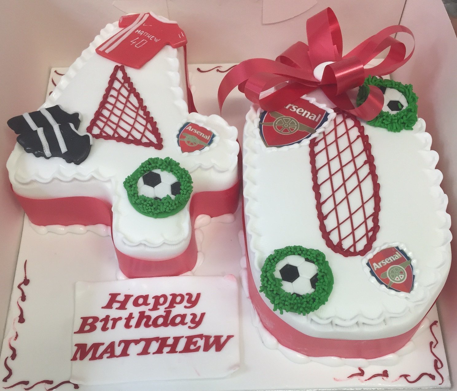 Number 40 | Football Cake Theme