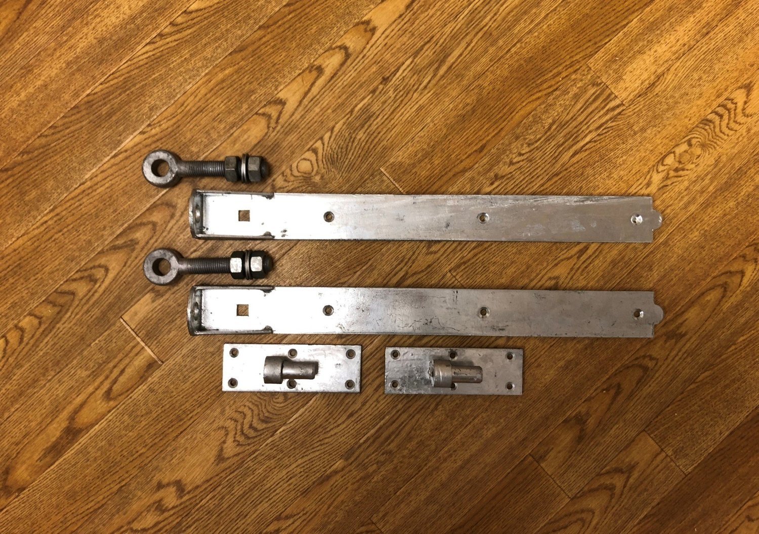 Adjustable Hook & Bands 14" (350mm) Galvanised Pair