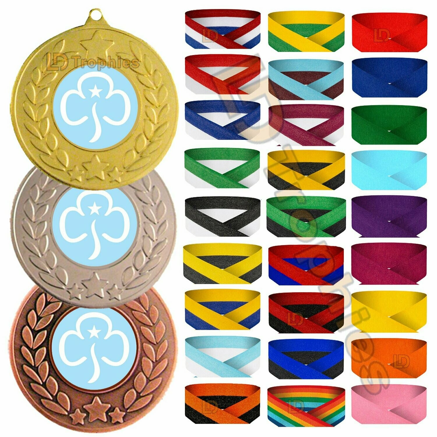 Rainbows Medal & Ribbon, Guides, Brownies Trophy, Award