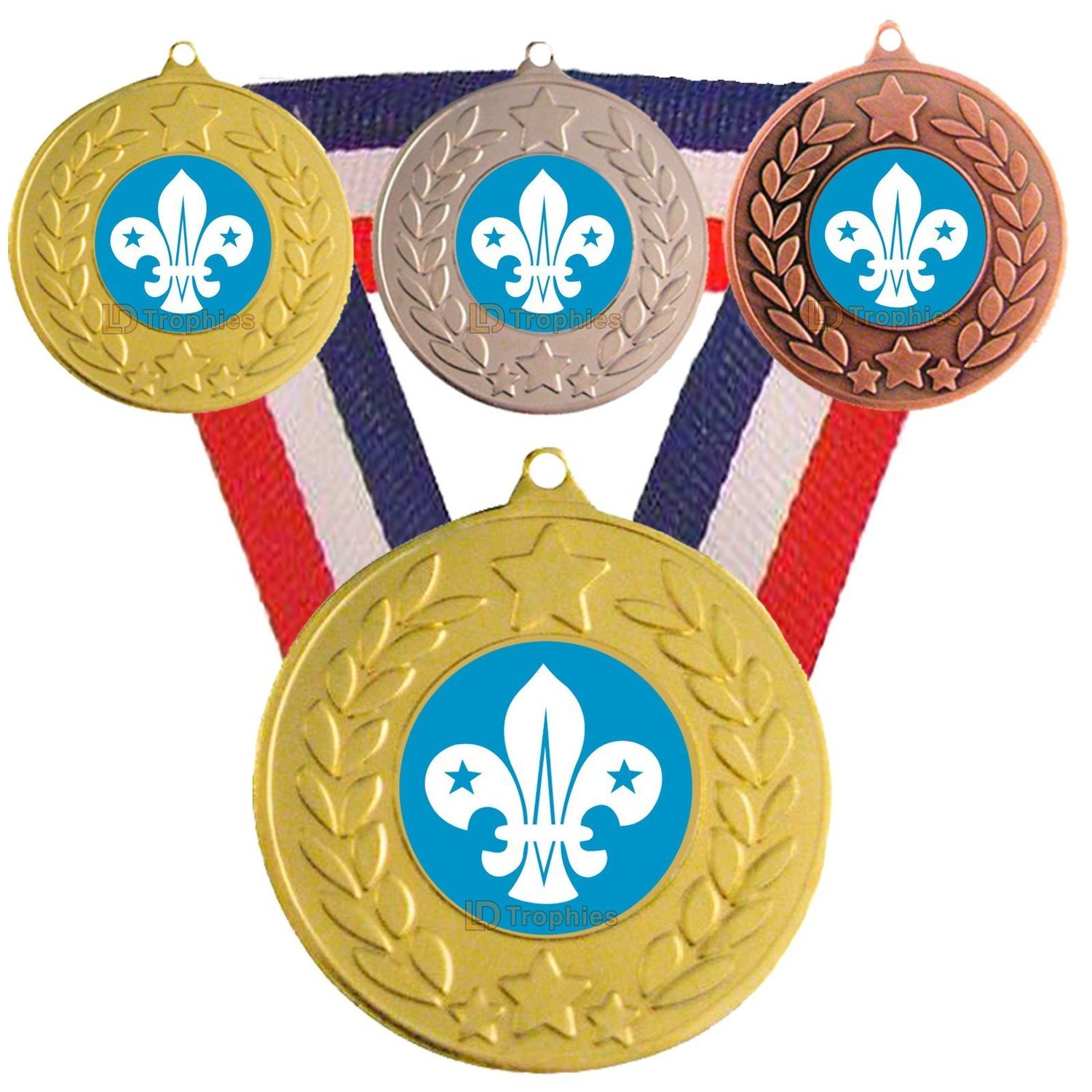 Beavers Medal & Ribbon with Fluer de Lis @ LD Trophies