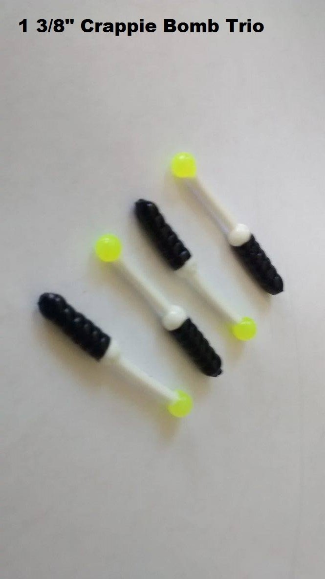1 3/8" Crappie Bomb Trio 10 per pk (color check list inclued)