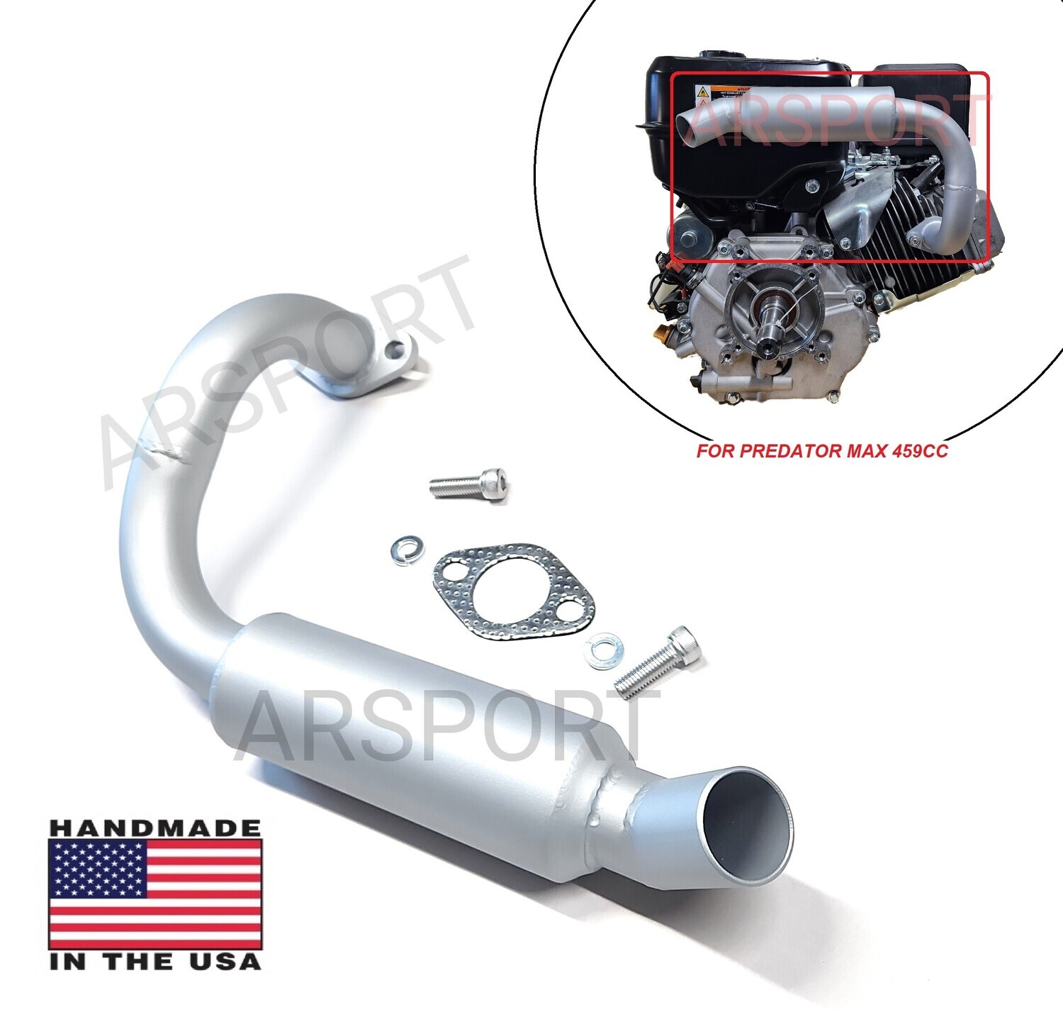 Exhaust Muffler pipe Compatible with Predator Max 459 Surface Drive ...