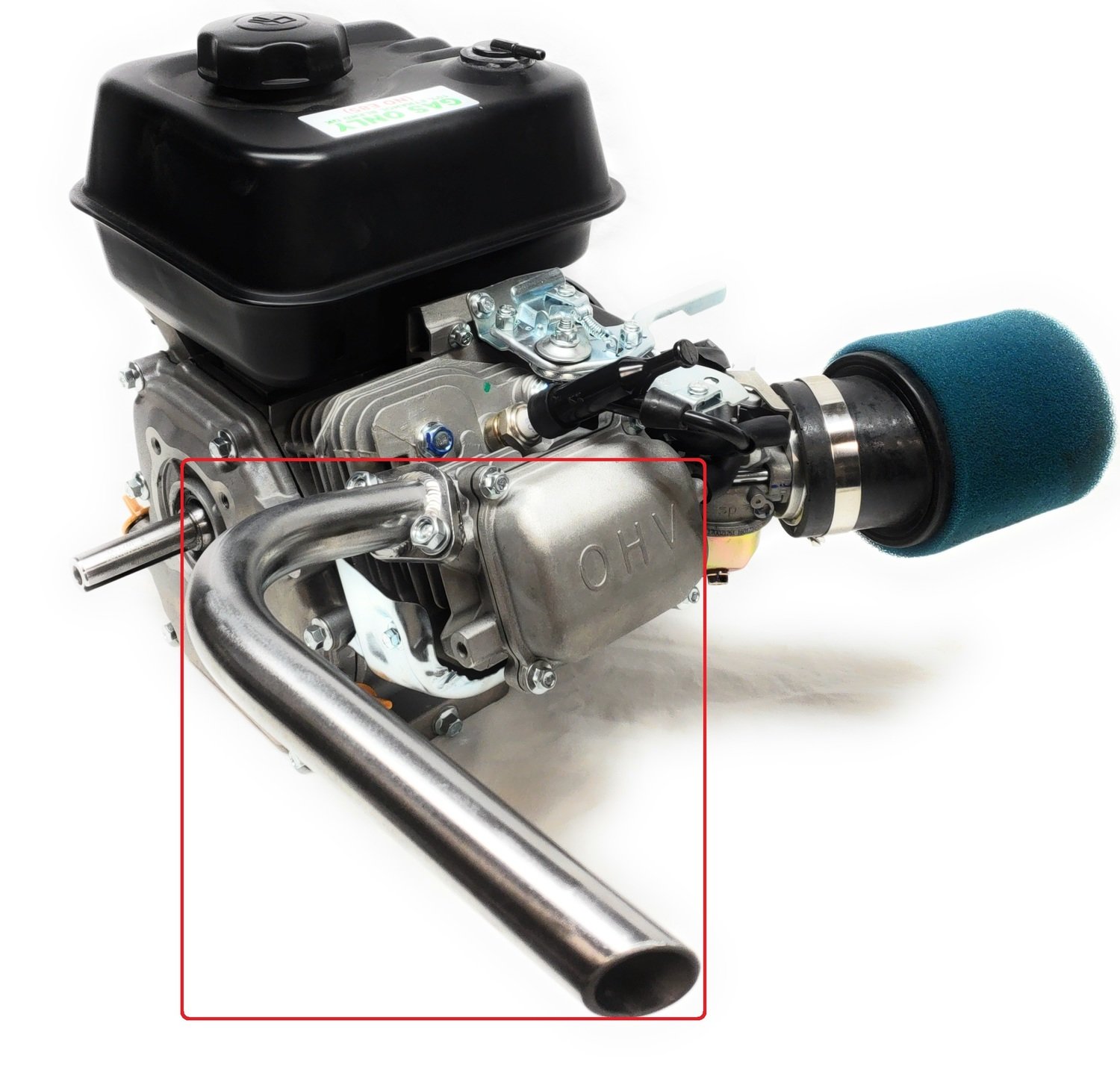 Mini Bike Exhaust Header Pipe for: Predator 212cc, Honda GX160 GX200 ...