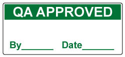 QA Approval - Calibration/QA Self Adhesive Labels
