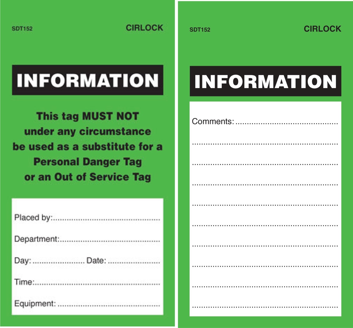 Information Tag (Green)