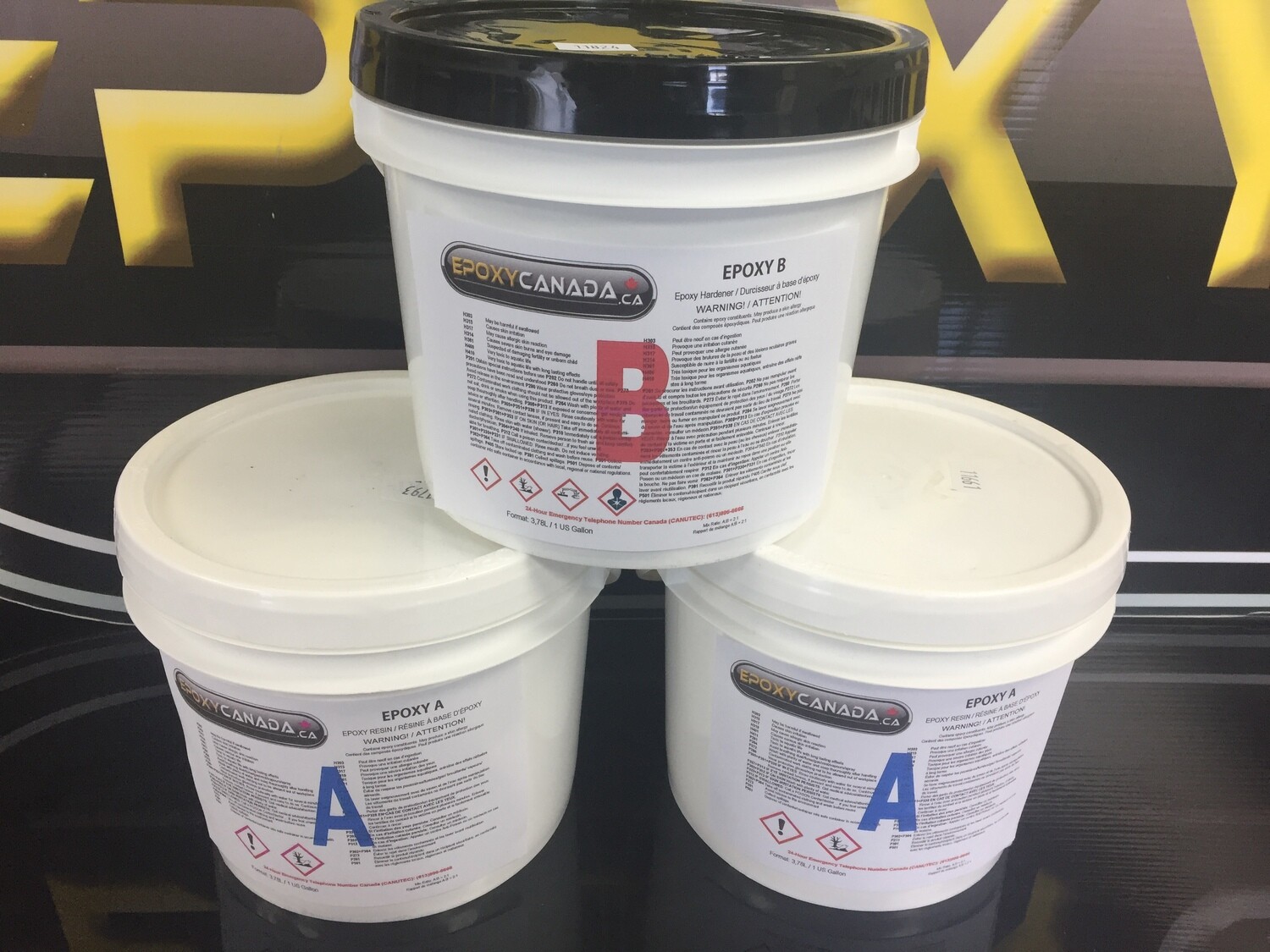 epoxy resin/résine époxydique 3 US GALLONS (11.34L)