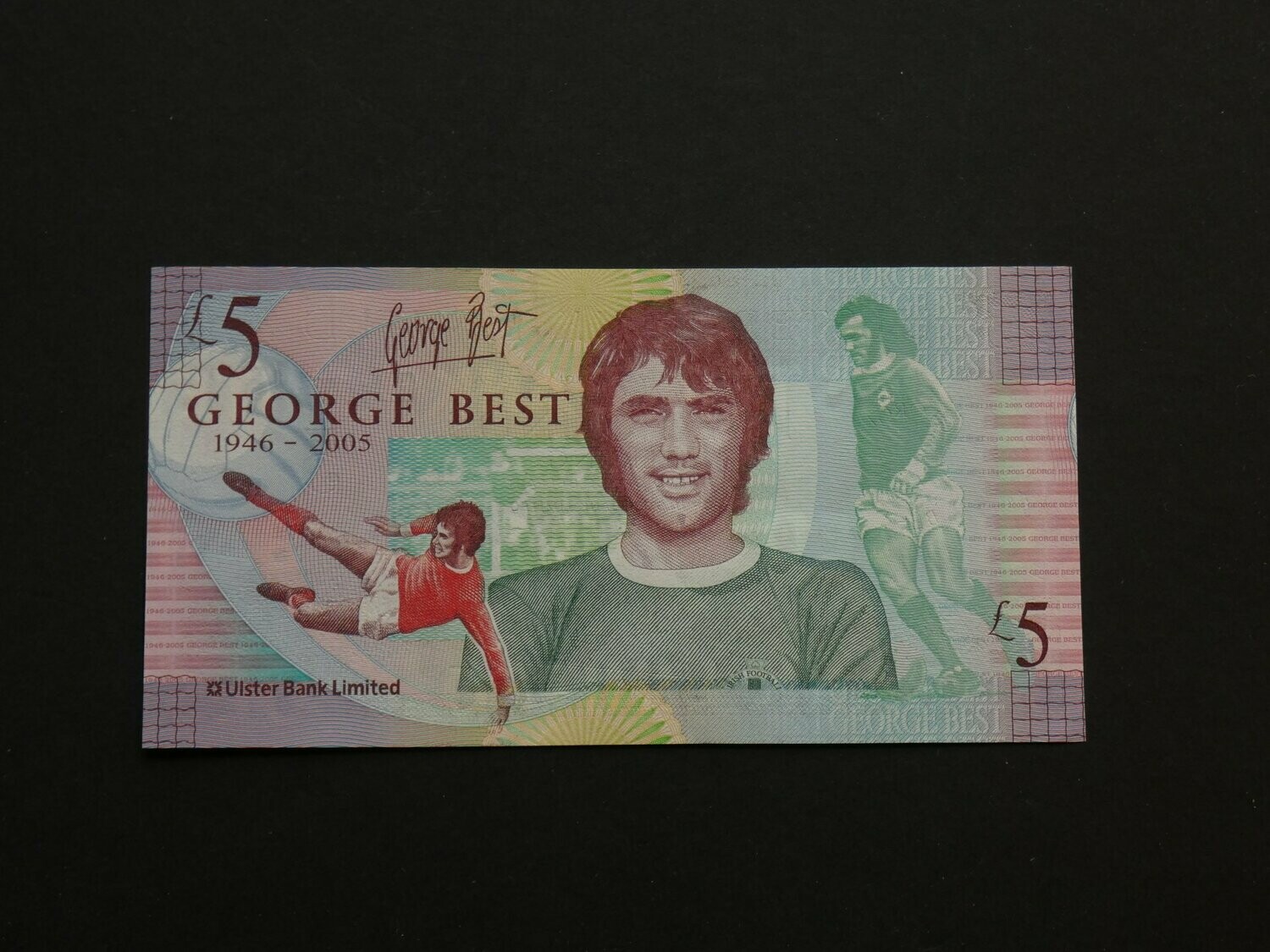 Ulster Bank. 5 Pounds, 25.11.2006, George Best commemorative