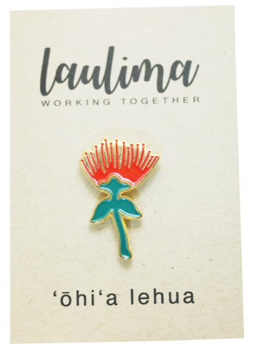 Pin, 'Ohi'a Lehua Red (Laulima)