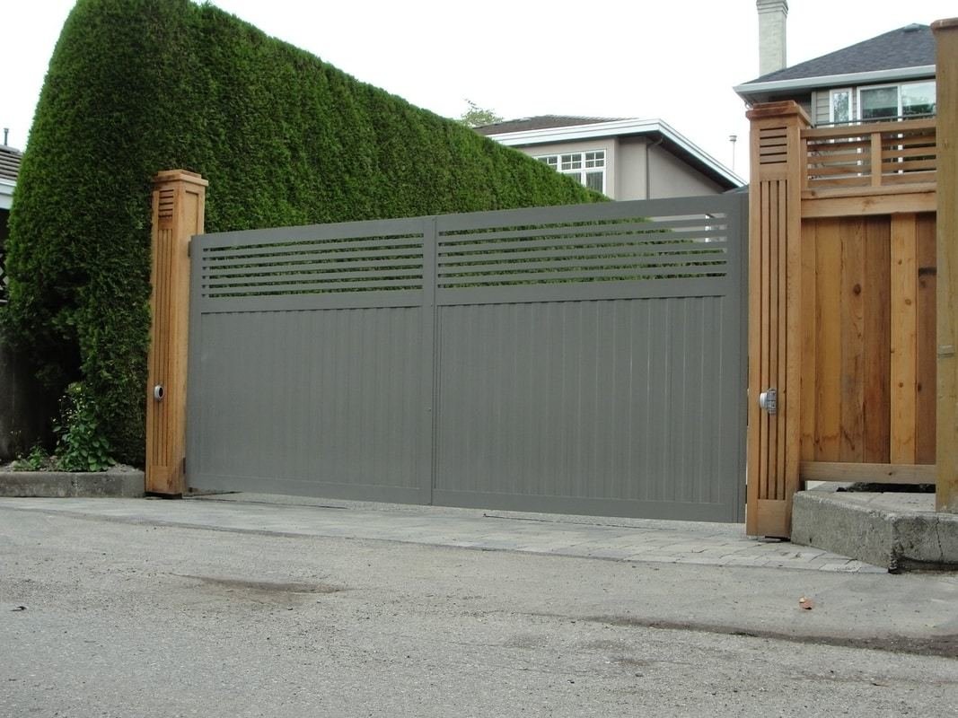 Custom Aluminum Privacy Gate - Vancouver custom iron gates, Vancouver ...