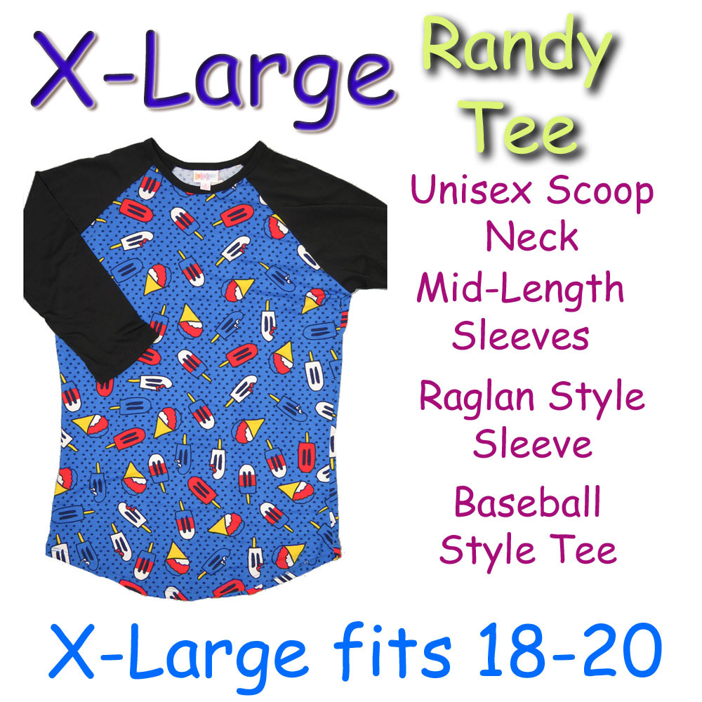 X-Large Randy Tee LuLaRoe Shirt XL fits 18-20