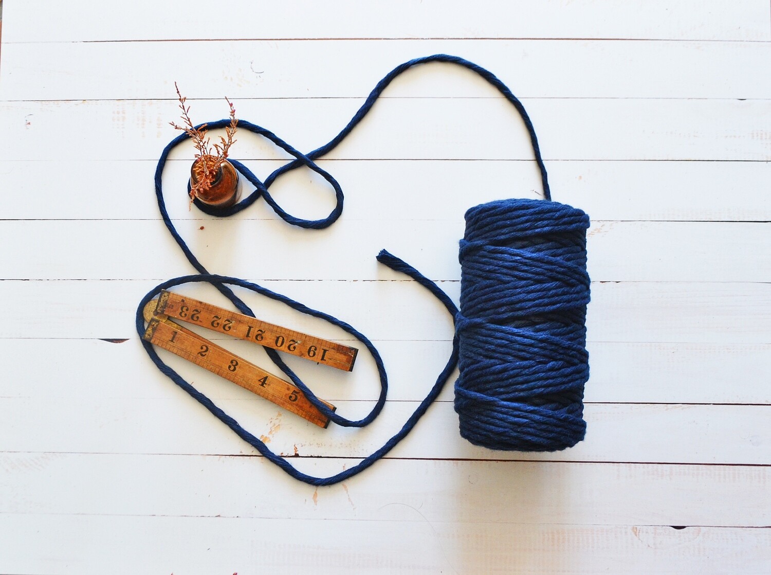 Macrame Luxury 100% Cotton String 3Ply-Navy 4mm x 500g - Boxes | Core ...