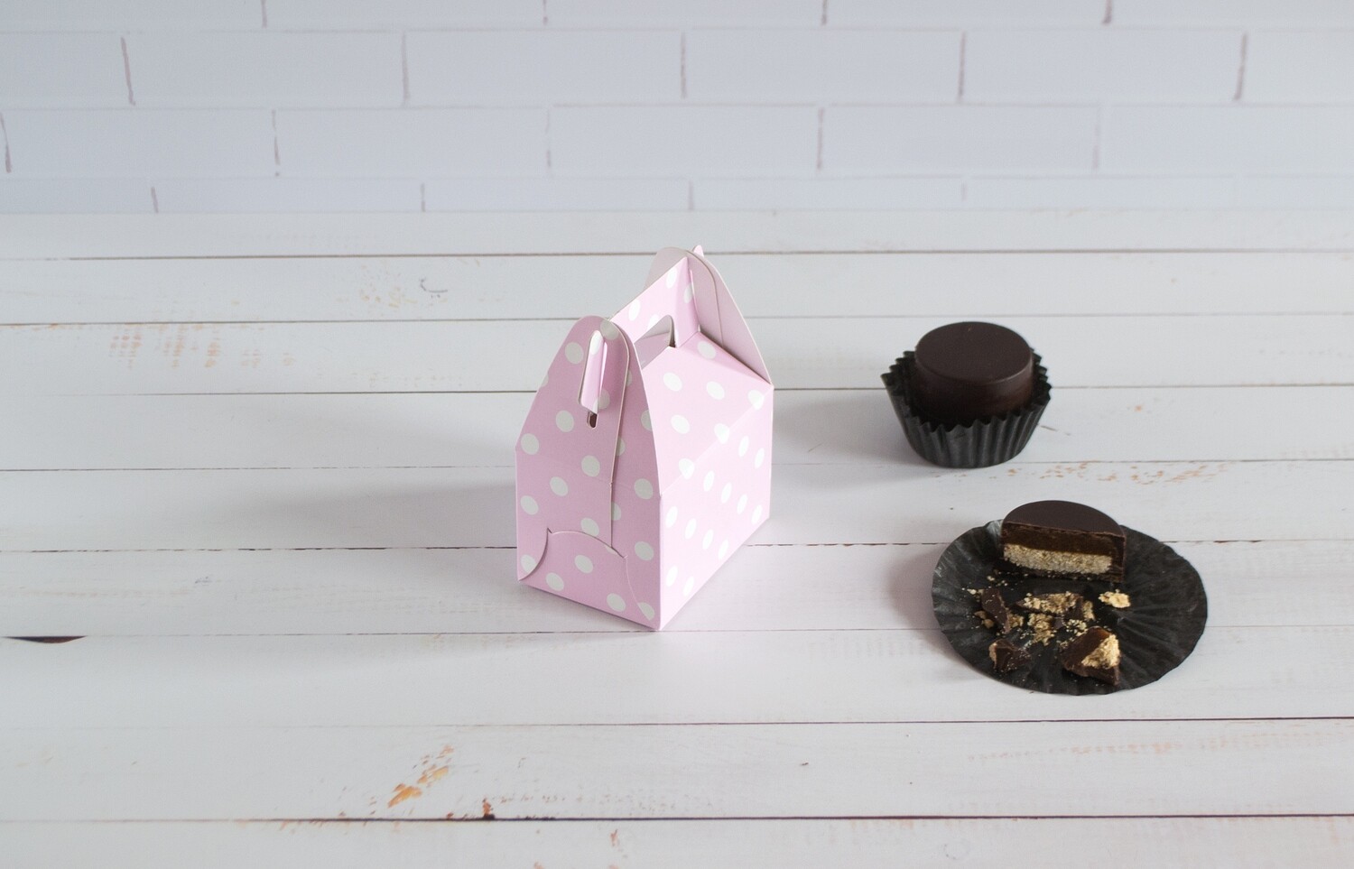 Bonbon Mini Party Box 70 x 50 x 50 mm Pink - White Dot - Online Store ...