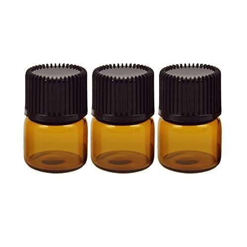 Amber Glass Bottle Vial 1 ml + Insert + Cap - Online Store - Core Pack