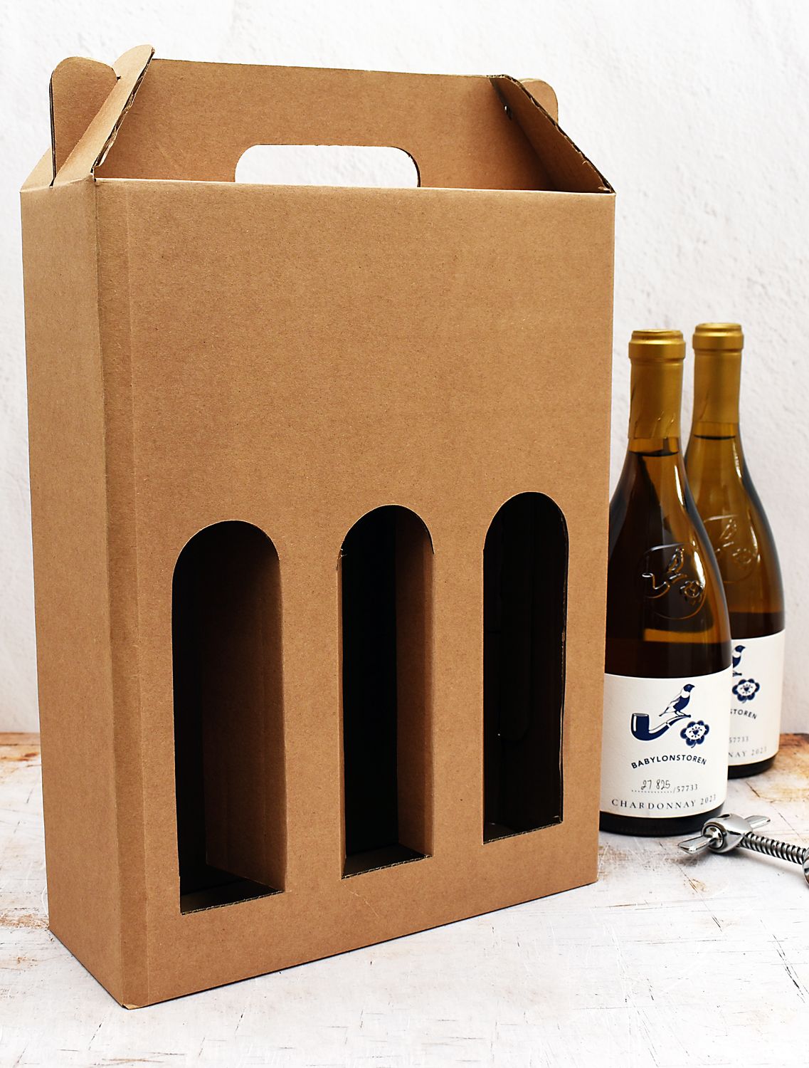 3 Wine Bottle Carrier Box - Kraft - Boxes | Core Pack | Food Packaging ...