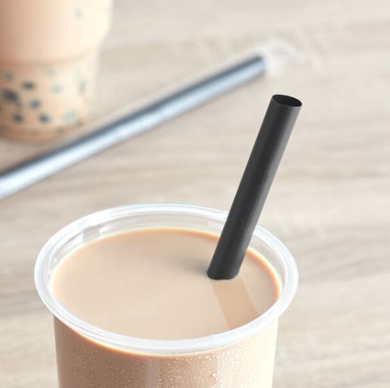 Wrapped Thick Smoothie/Milkshake Straws 12mm - Black - Online Store ...