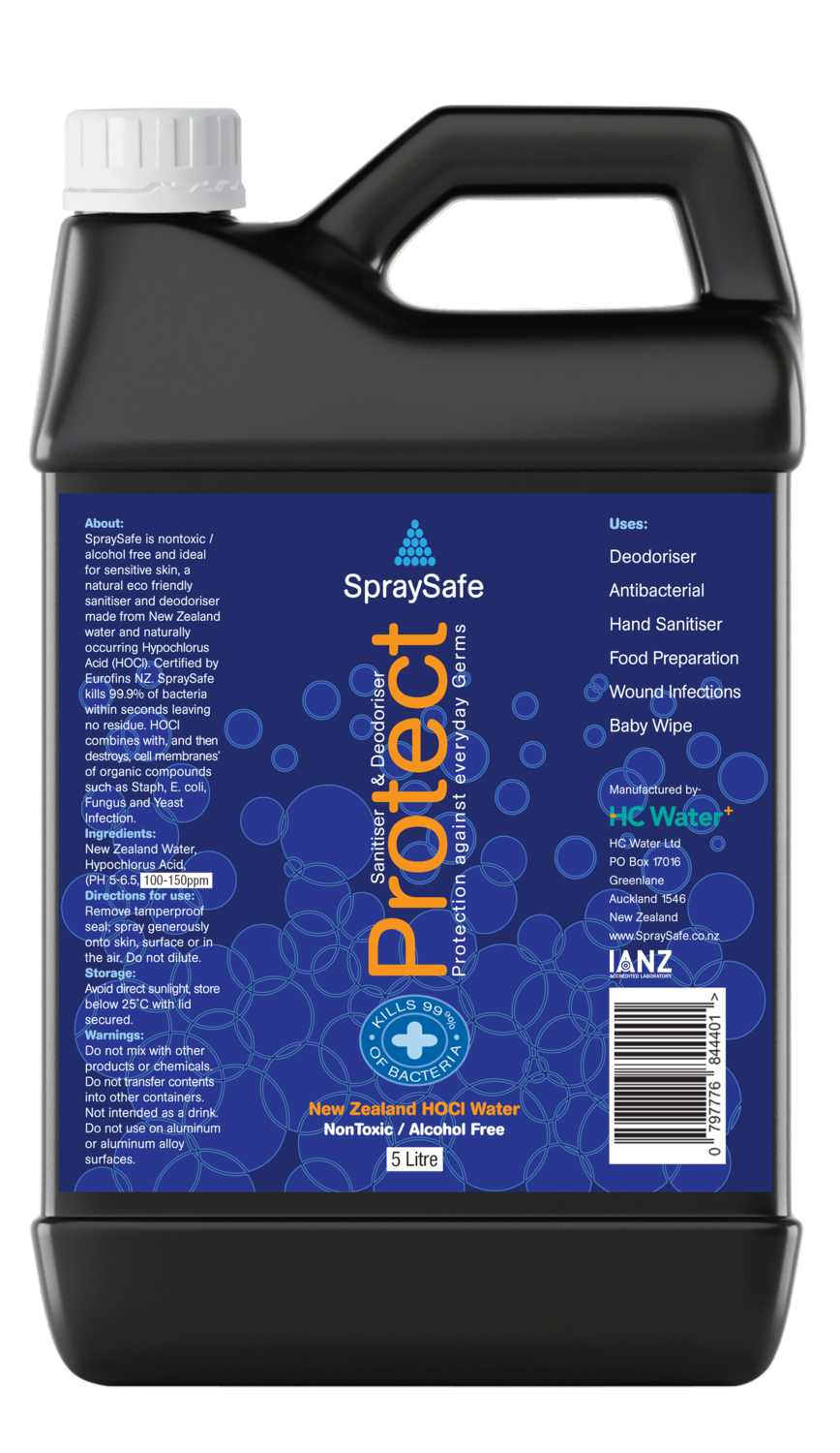 SpraySafe 5L Commercial Grade (150ppm)