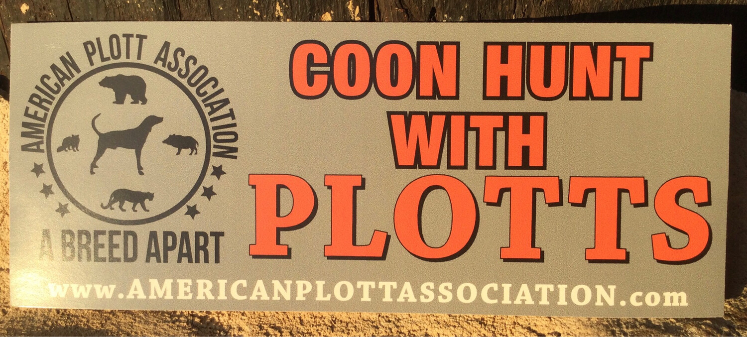 Coon Hunt with Plotts Decal/sticker