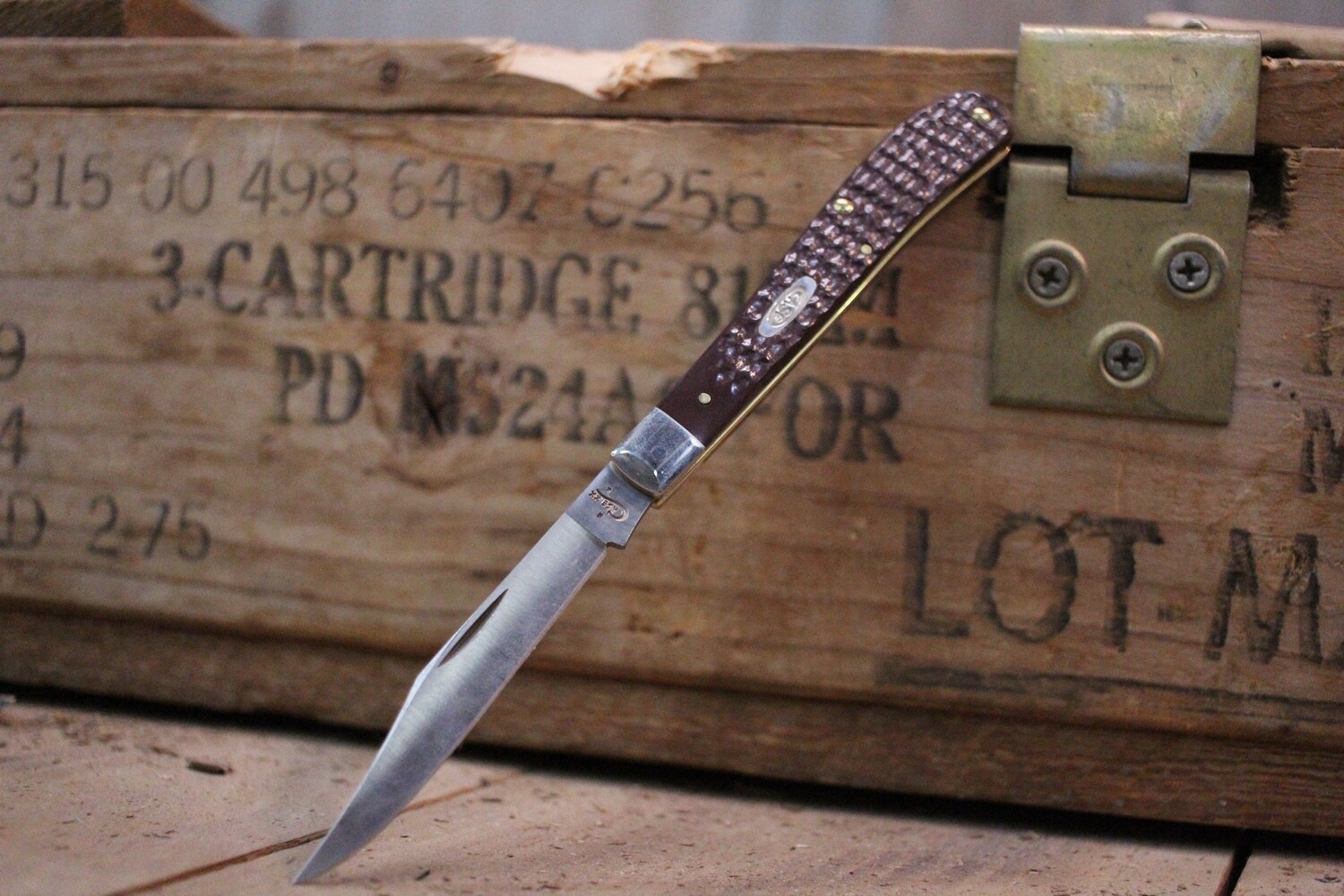 Case Working Barehead Slimline Trapper 4.125" / Brown / Stainless Steel