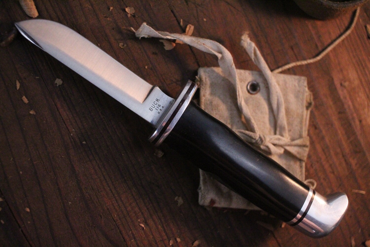 Buck Vintage 116 Caper 3.25" Fixed Blade / Black Phenolic / Satin ( Pre ...