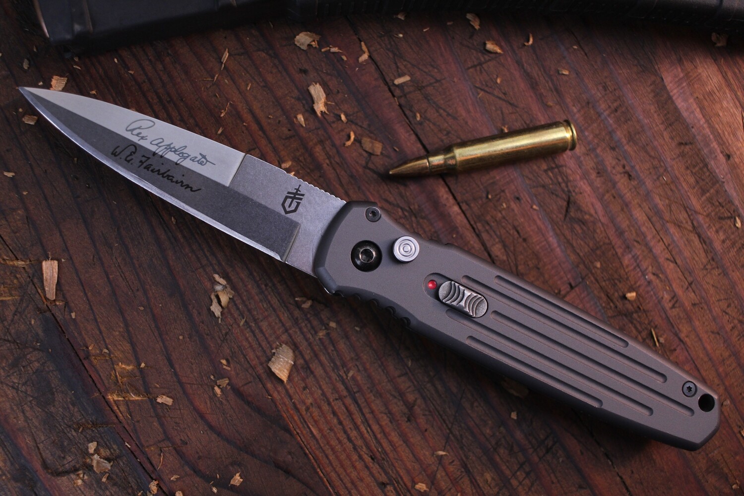 Gerber Covert 4" Automatic Knife / Grey Aluminum / Satin S30V ( Pre Owned )