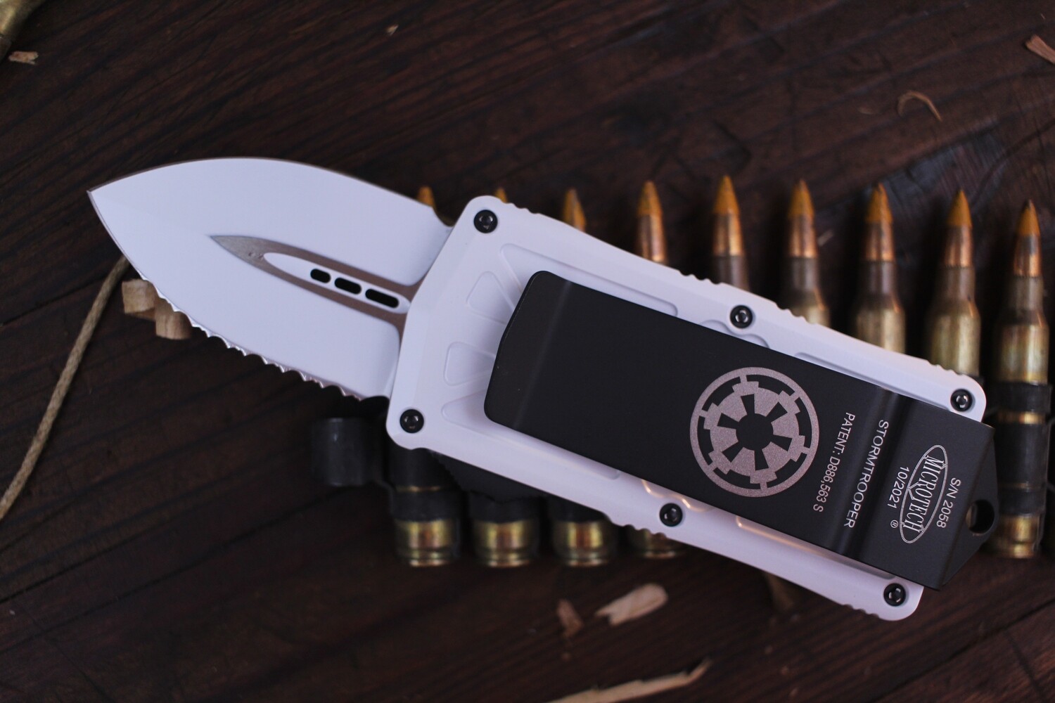 Microtech Stormtrooper Exocet D/E 1.98" OTF Automatic /White Aluminum ...