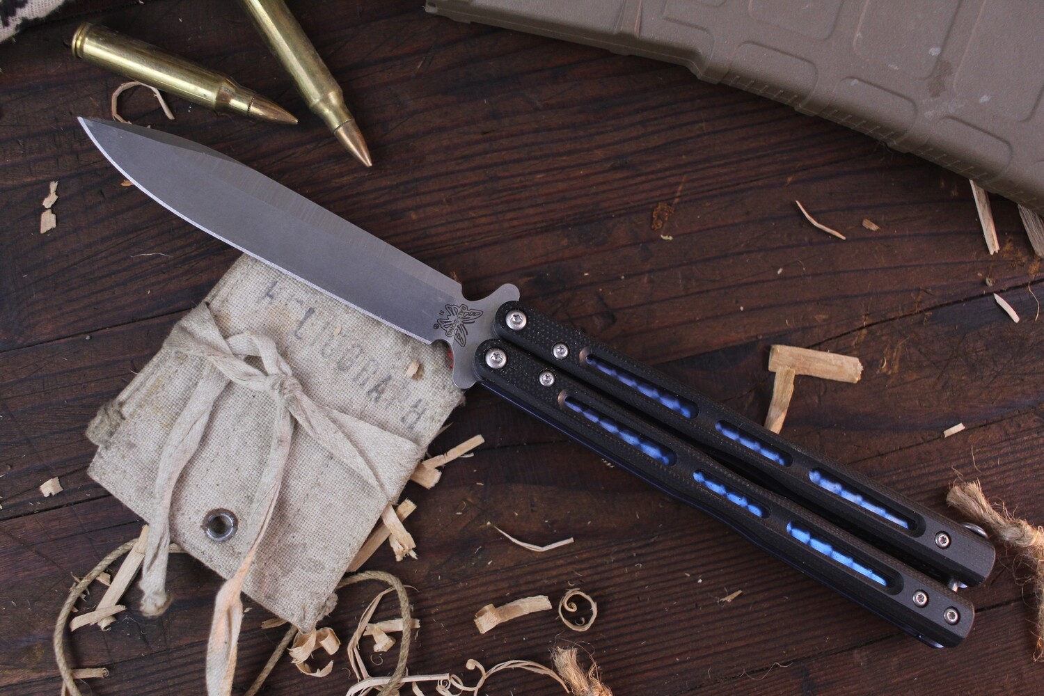 Benchmade Morpho 4.25" Balisong Butterfly Knife / G10 & Titanium ...