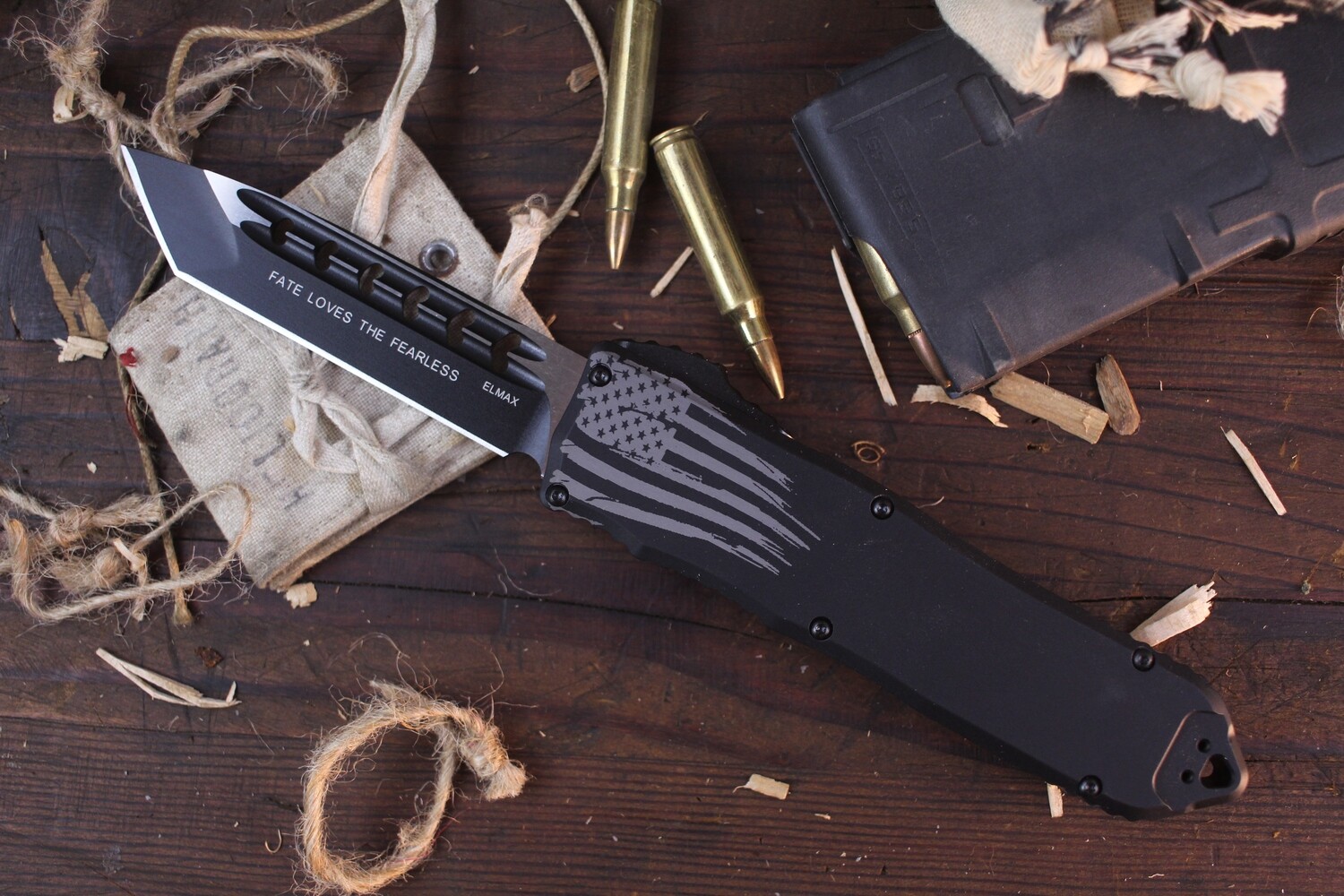 Guardian Tactical RECON-ELITE 4" Tanto OTF Automatic / Black Aluminum ...