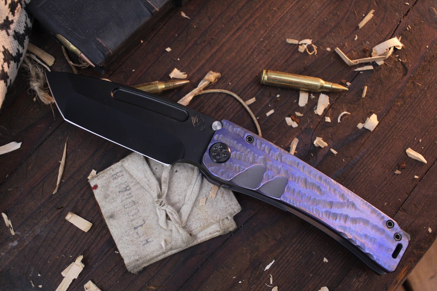 Medford Knife and Tool (MKT) Marauder 4.25" Framelock Folder / Blue ...