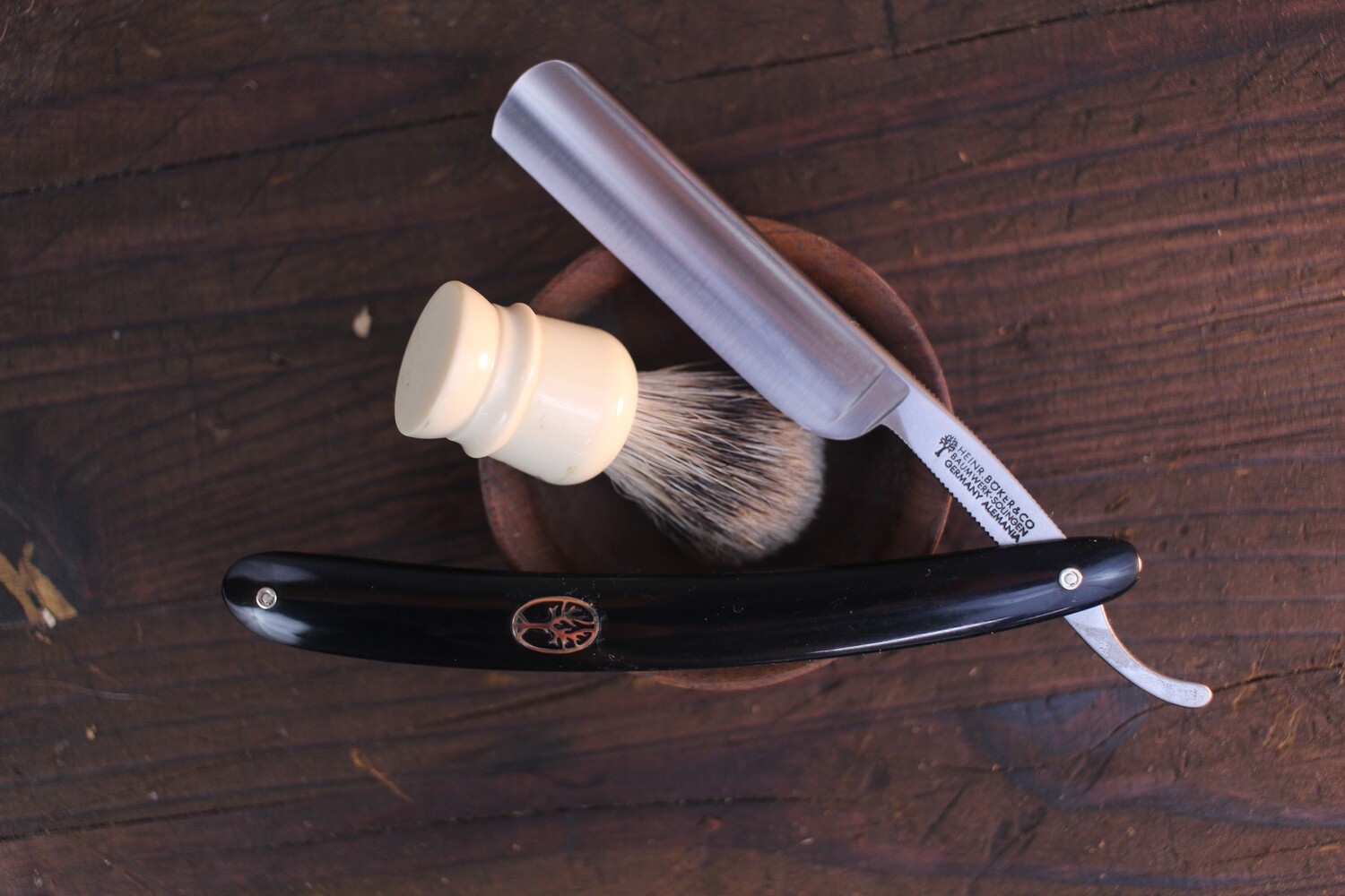 Boker King Cutter 3.5" Satin Blade, High Carbon / Black Synthetic ...